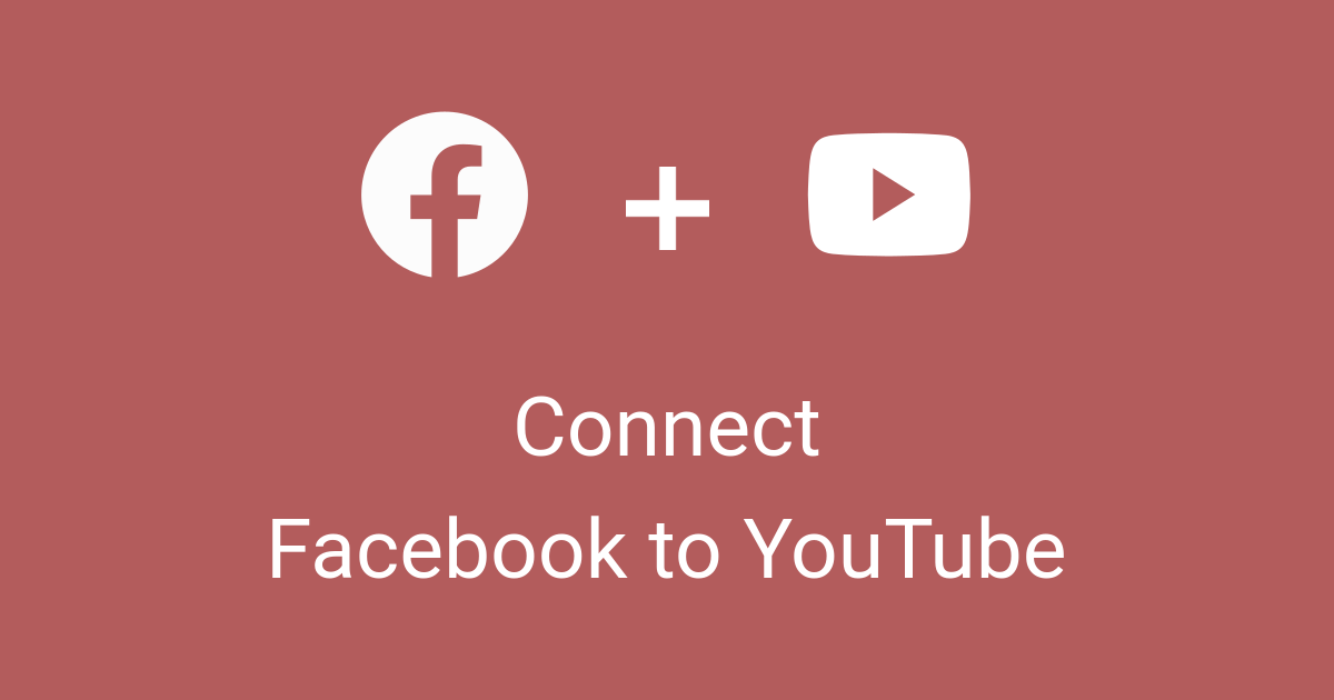 Connect Facebook to YouTube