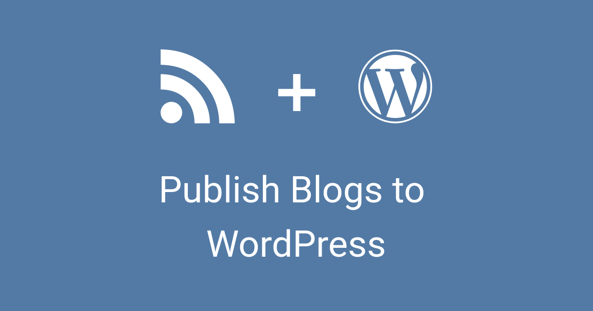 Publish Blog Items To Wordpress
